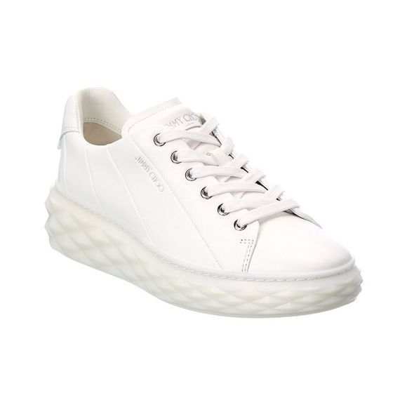 Jimmy Choo | Shoes | Jimmy Choo Diamond Light Maxif Leather Sneaker White | Poshmark